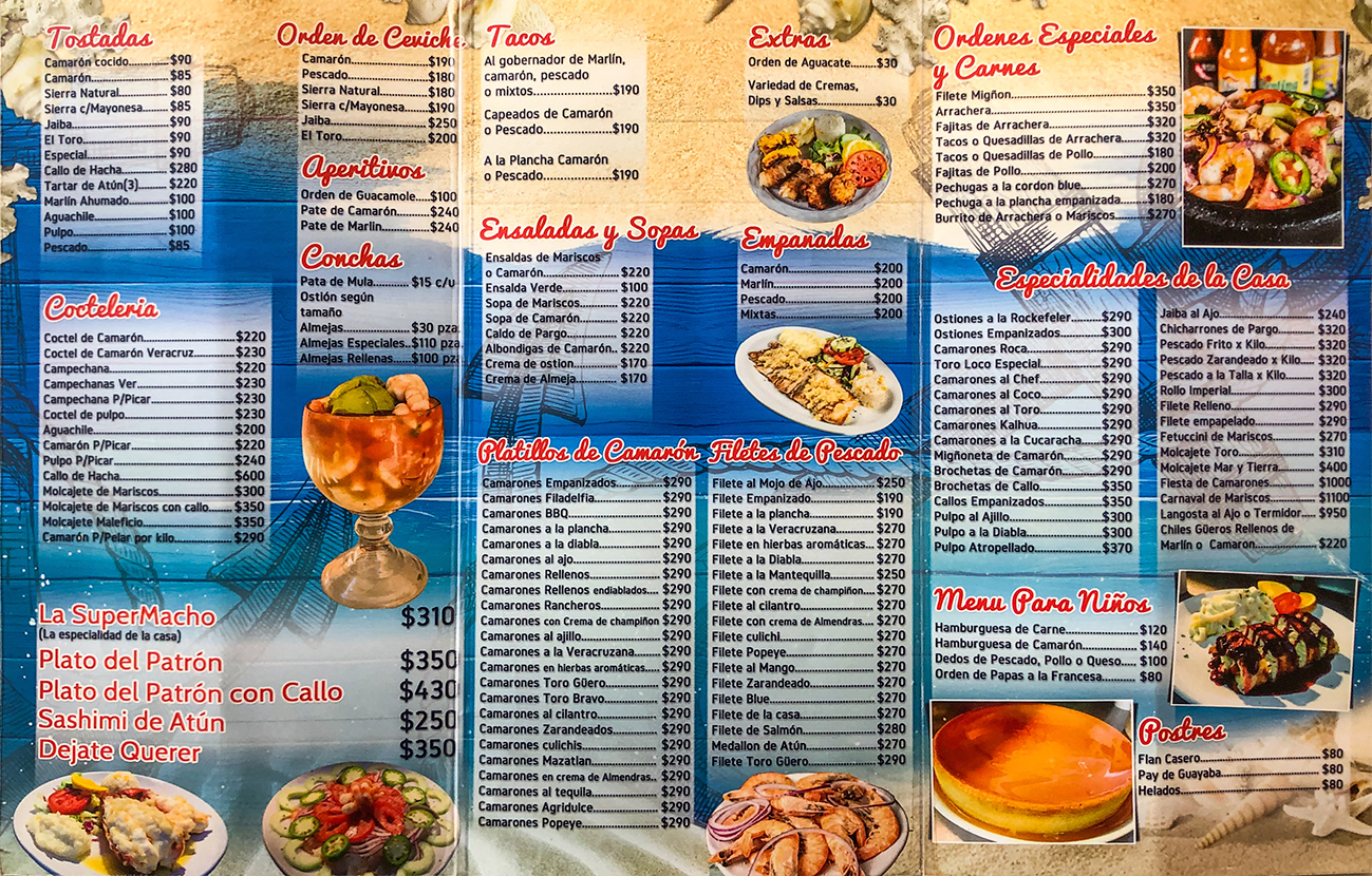 Toro Güero - Menú digital