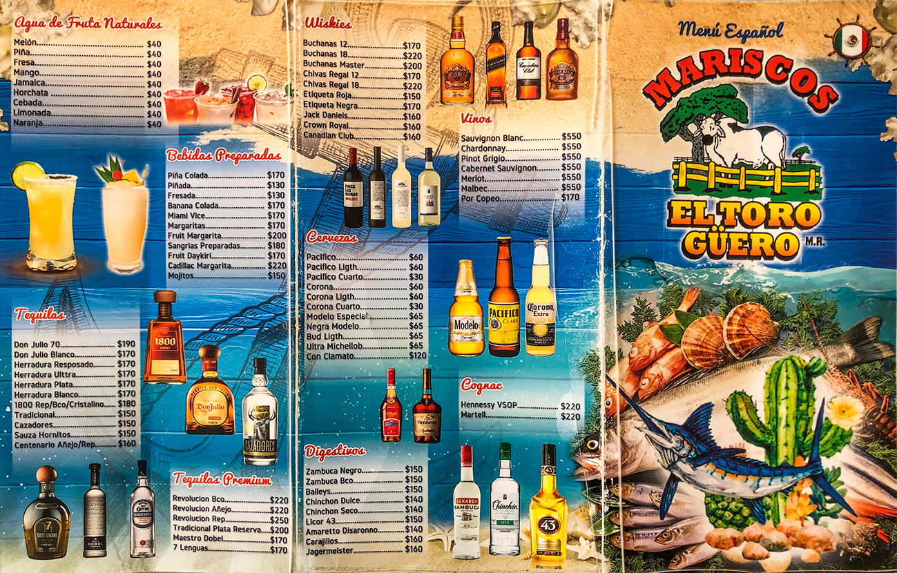Toro Güero - Menú digital